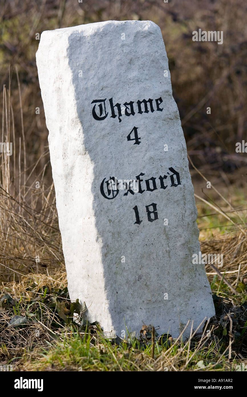 An ancient British road sign showing the way to the famous towns of ...