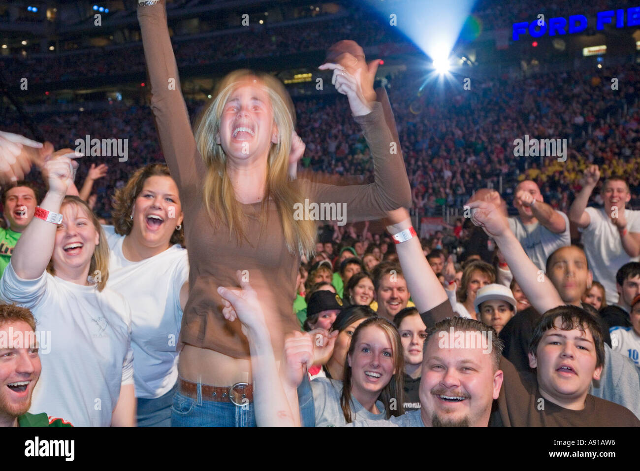 Religious Rally for Teens Stock Photo - Alamy