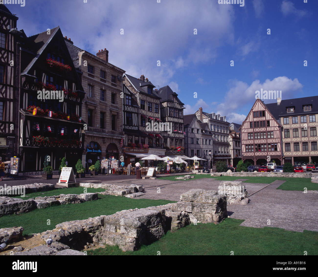 Old Market Rouen Normandy France Stock Photo - Alamy