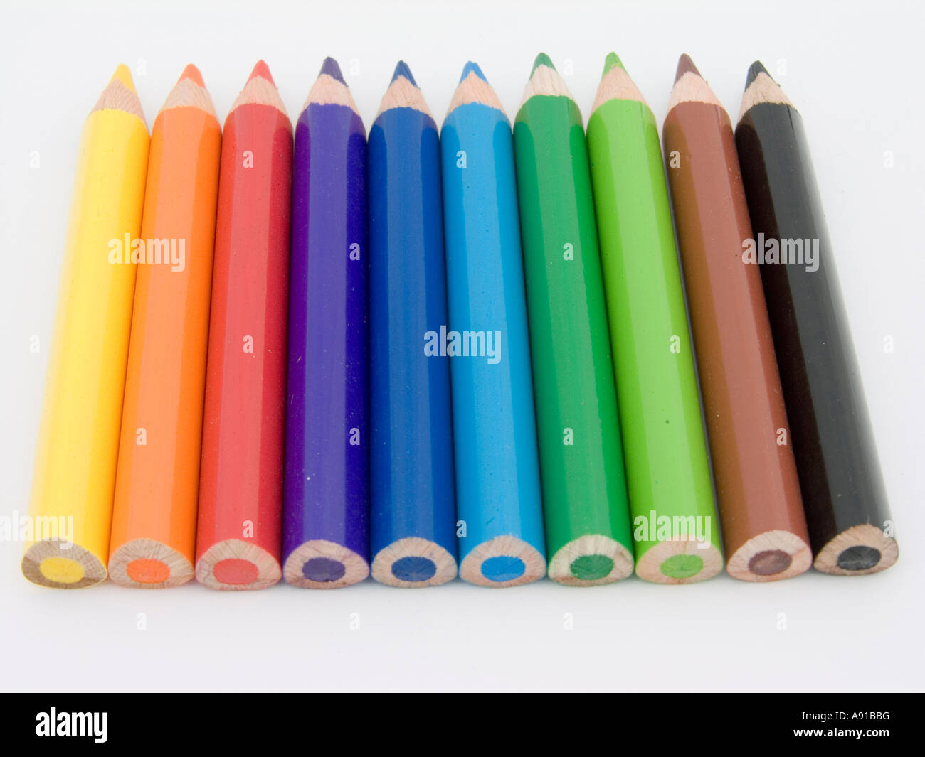 A packet of colouring pencils on an isolated background Stock Photo - Alamy