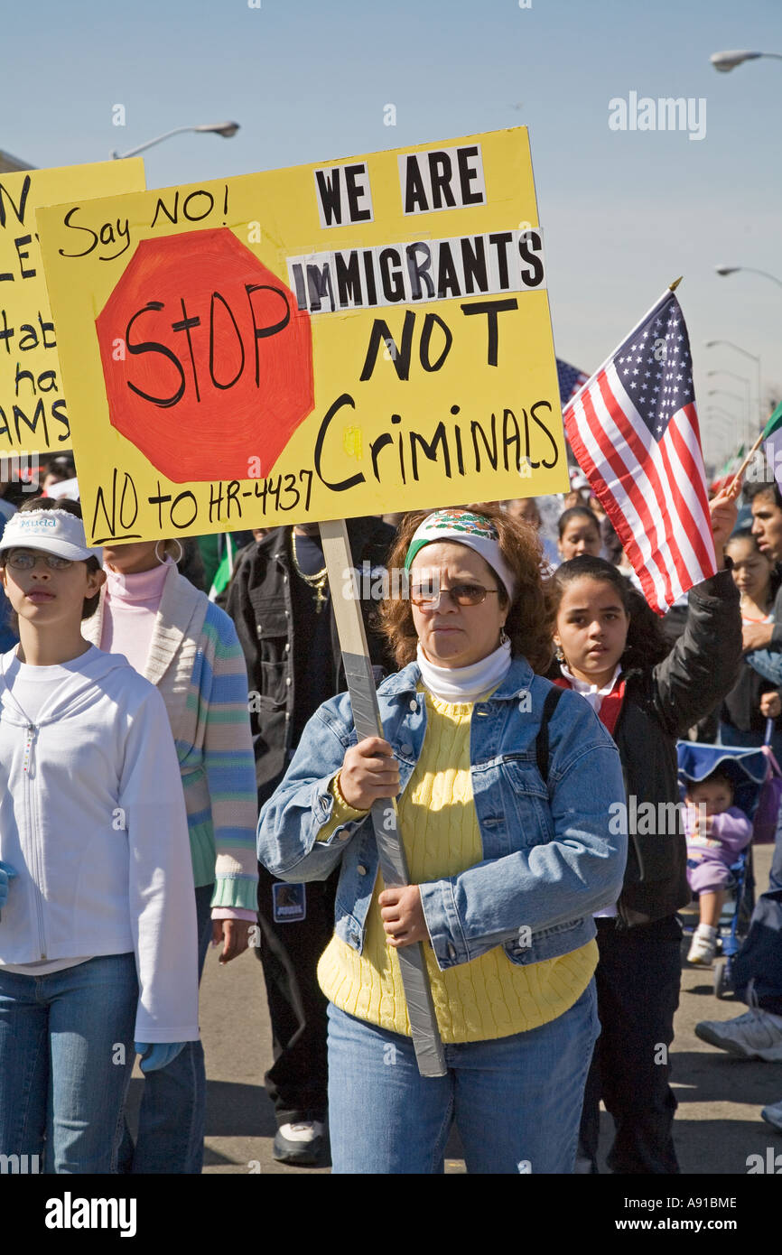 March for Immigrants Rights Stock Photo - Alamy