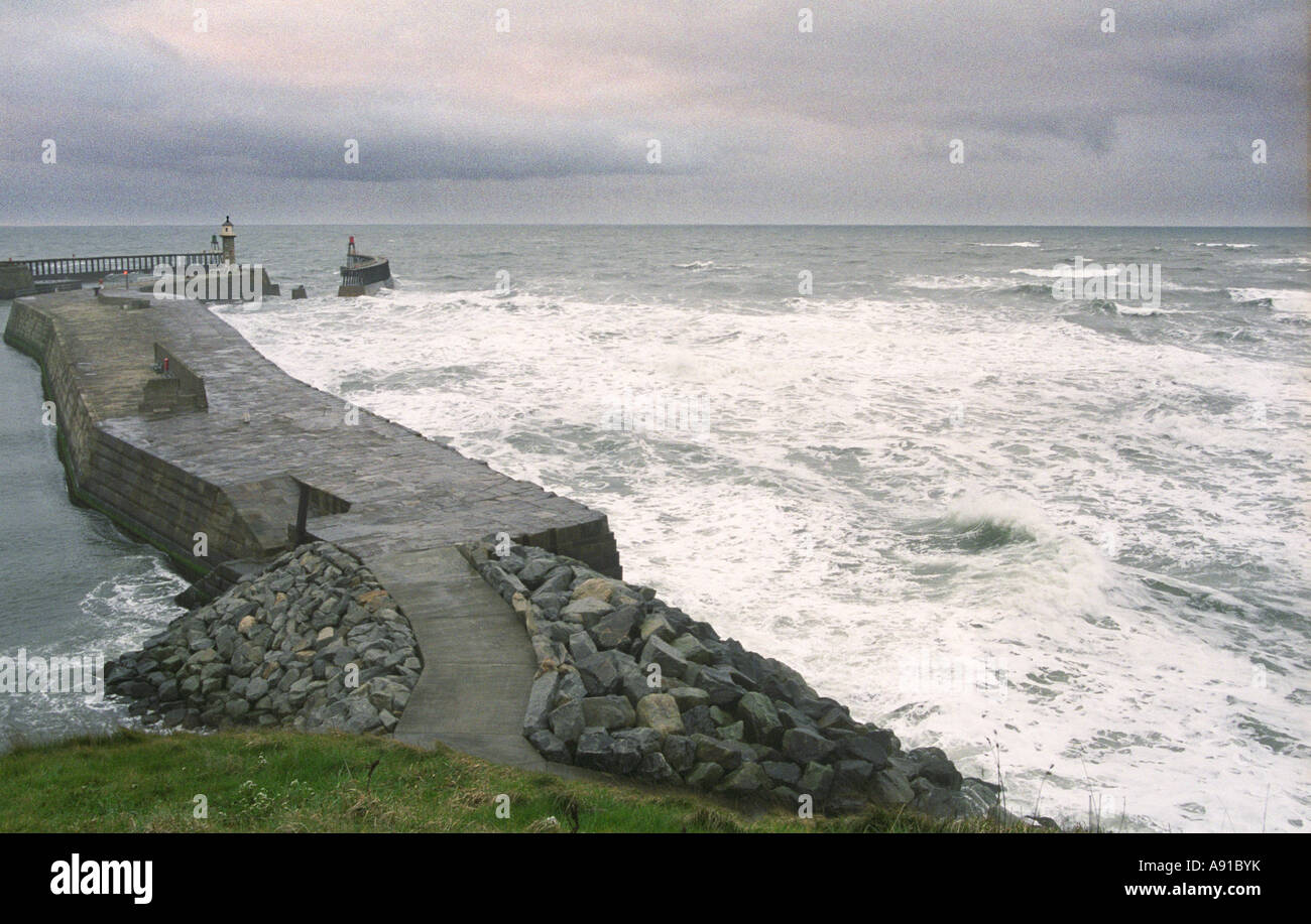 Rough sea whitby north yorkshire hi-res stock photography and images ...