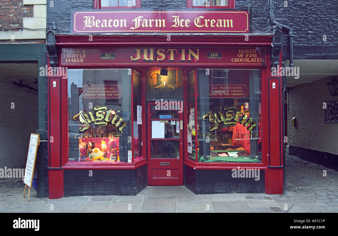 Ice Cream and Chocolate Shop, Church Street, Whitby, North Yorkshire ...
