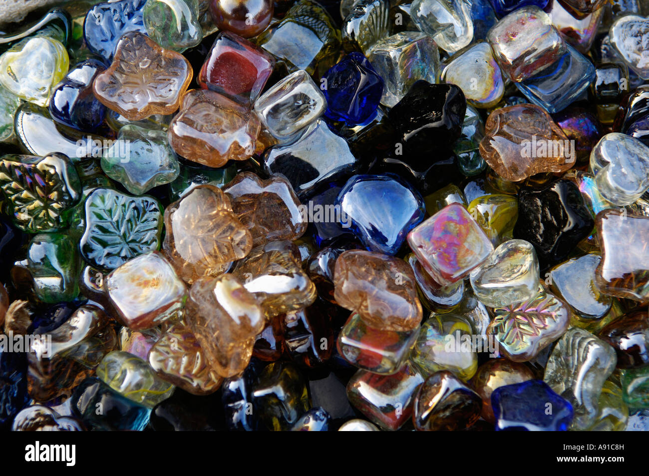 Coloured stones of glass Stock Photo - Alamy