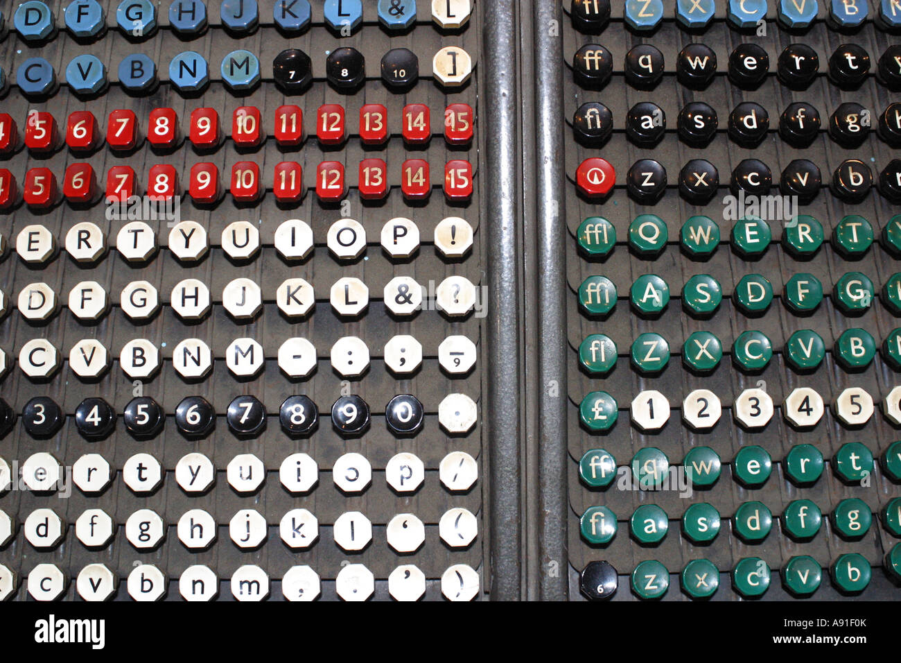 OLD manual Typesetting Machine for early forms of newsprint and design ...