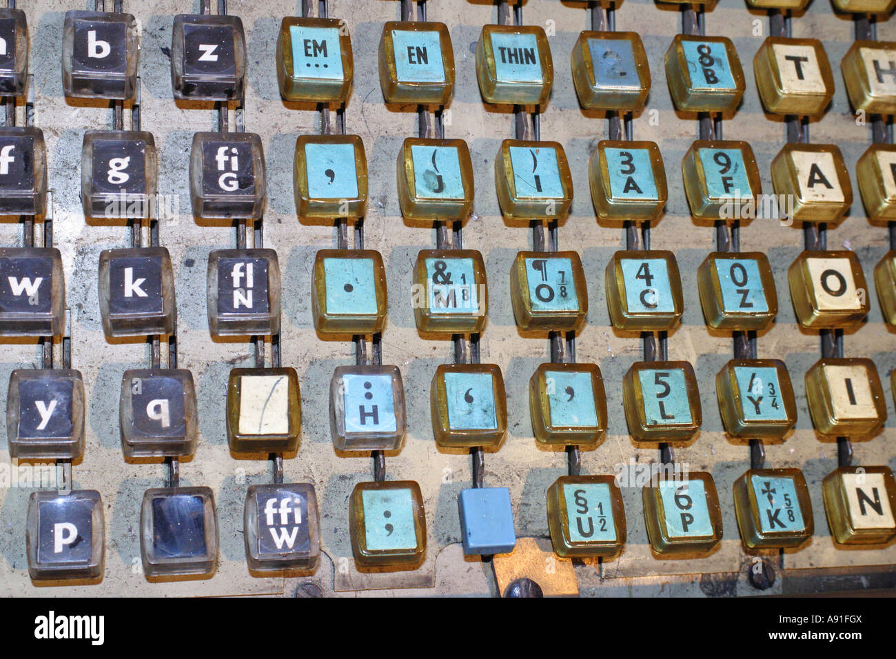 Typesetting blocks hi-res stock photography and images - Alamy