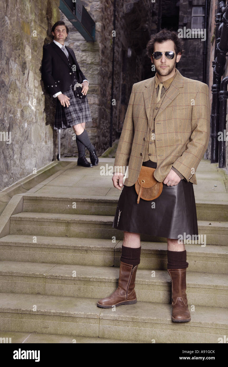L-R model Chris and Howie Nicholsby wearing Howie Nicholsby kilts from ...