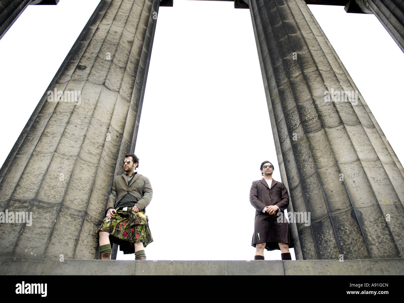 L-R Howie Nicholsby and model Chris wearing a Howie Nicholsby kilts ...