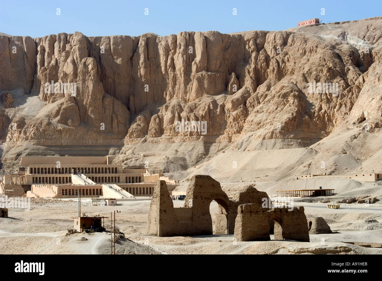 Temple of Hatshepsut Deir al Bahri West Bank Luxor Upper Egypt Egypt North Africa Stock Photo ...