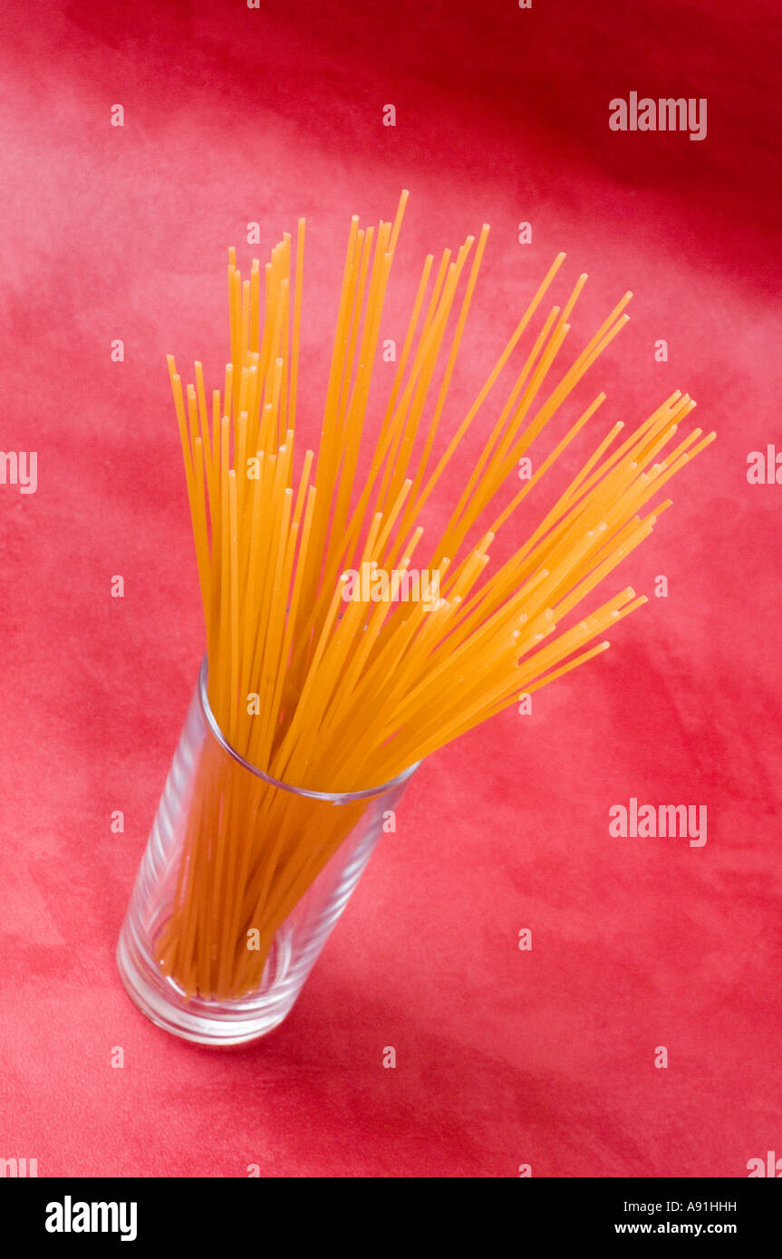 Spaghetti in glass Stock Photo - Alamy