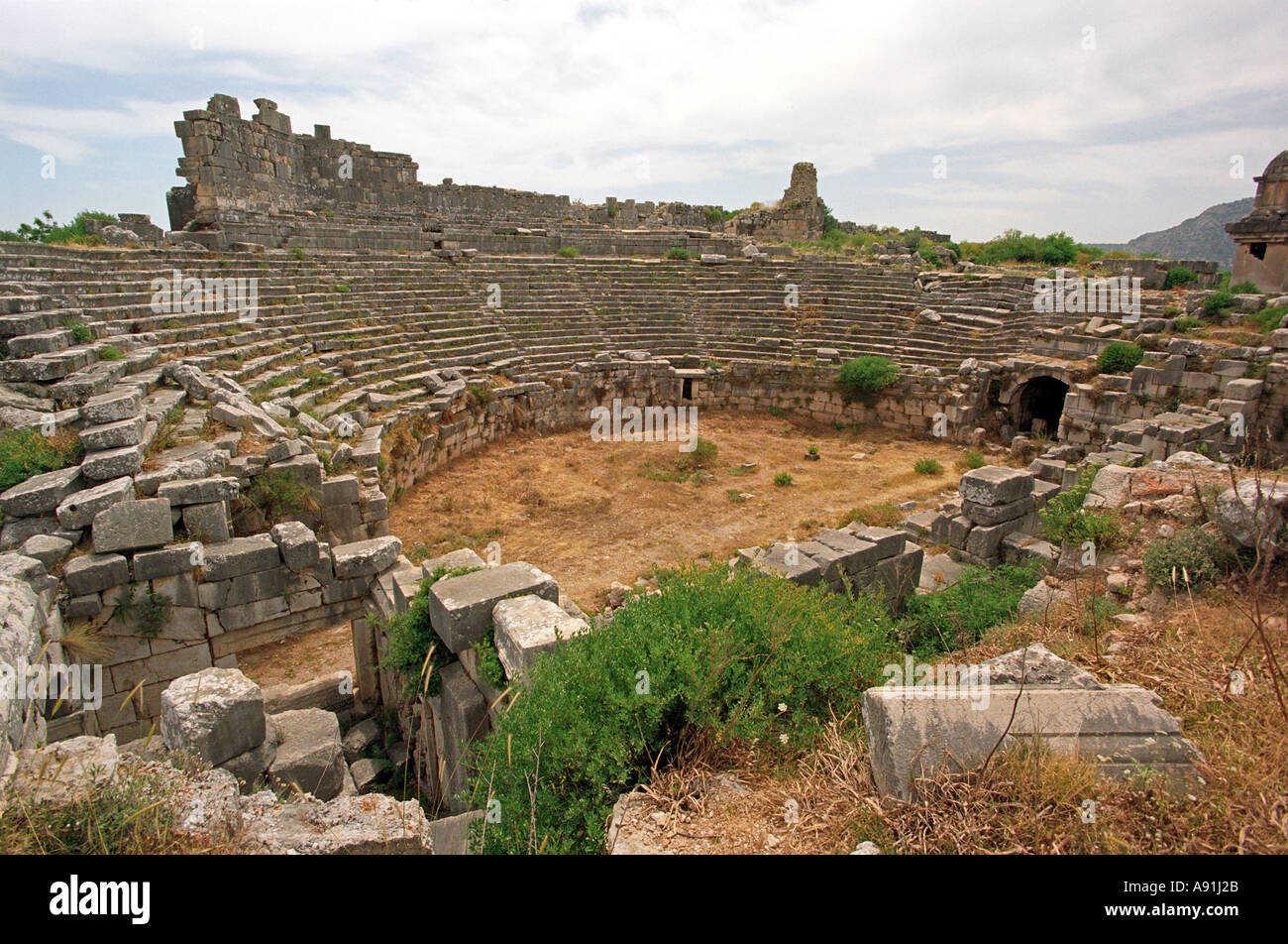 Ruins of Roman Amphitheatre Xanthos Turkey Stock Photo - Alamy
