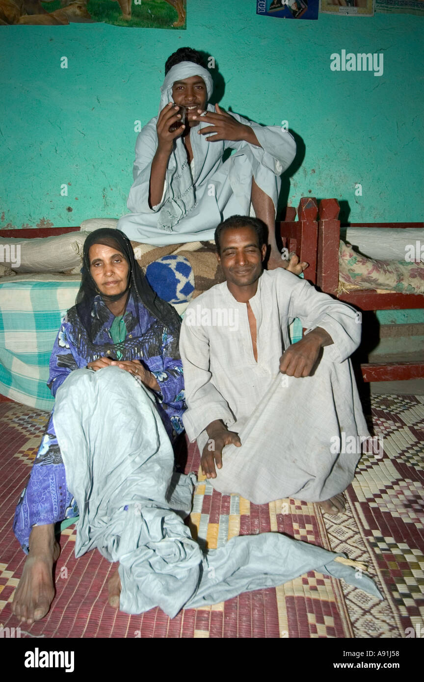 inside Gurnawi family home Gurna town West Bank Luxor Upper Egypt Egypt ...
