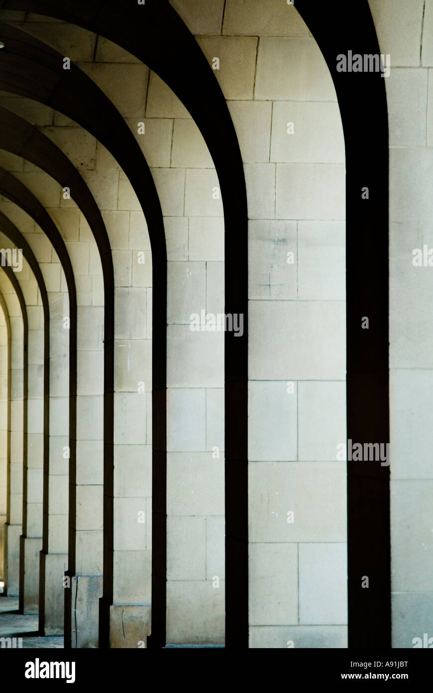 Arches in Manchester Town hall Extention Stock Photo - Alamy