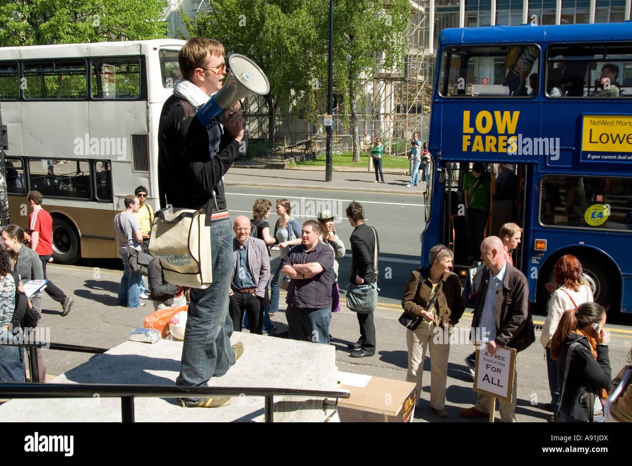 Students strike at Manchester University Stock Photo - Alamy