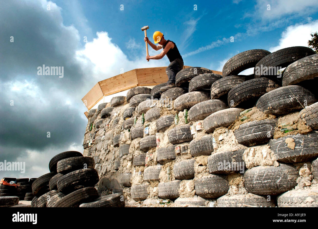 House Made Of Tires And Mud