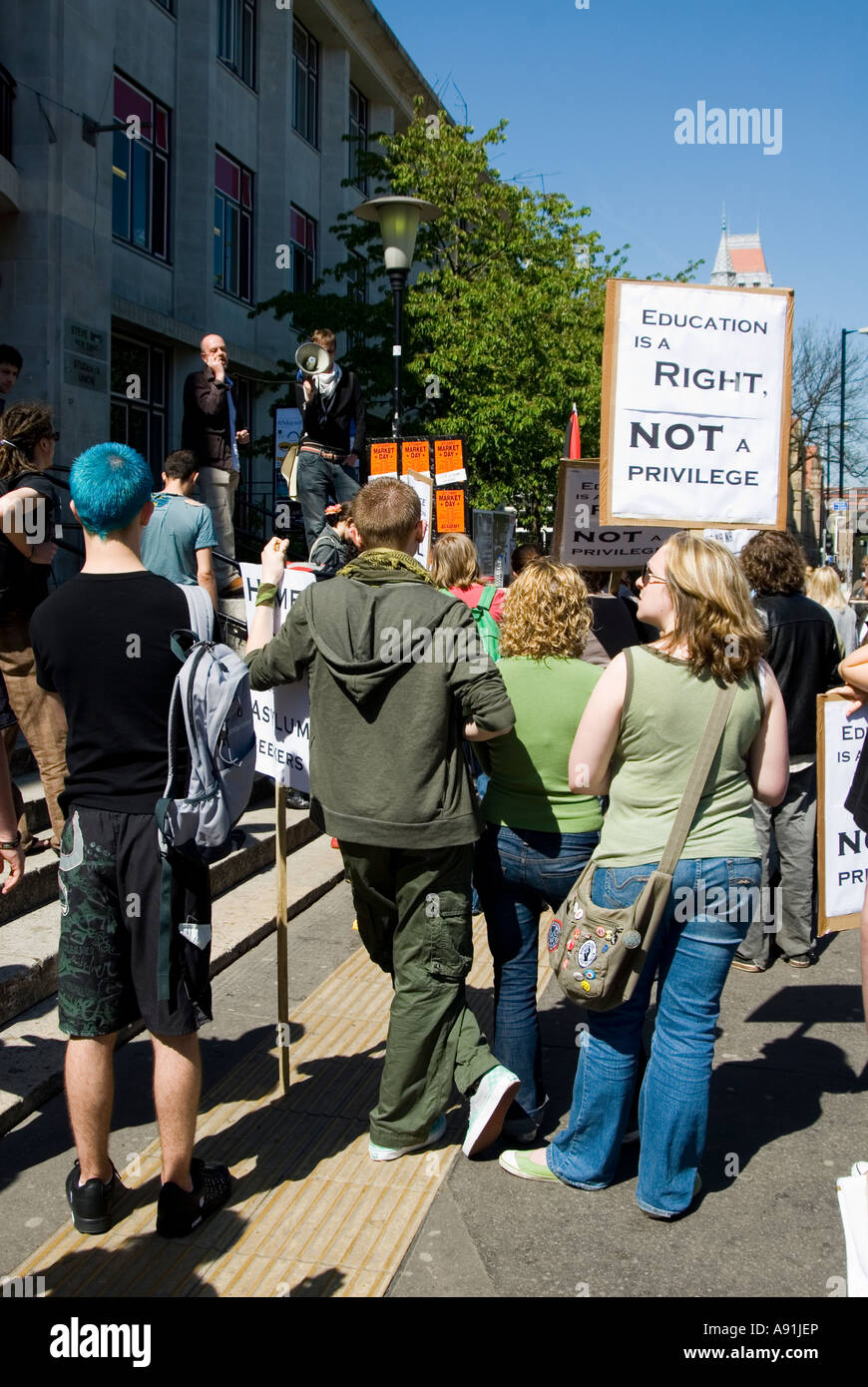 Students union in protest Stock Photo - Alamy