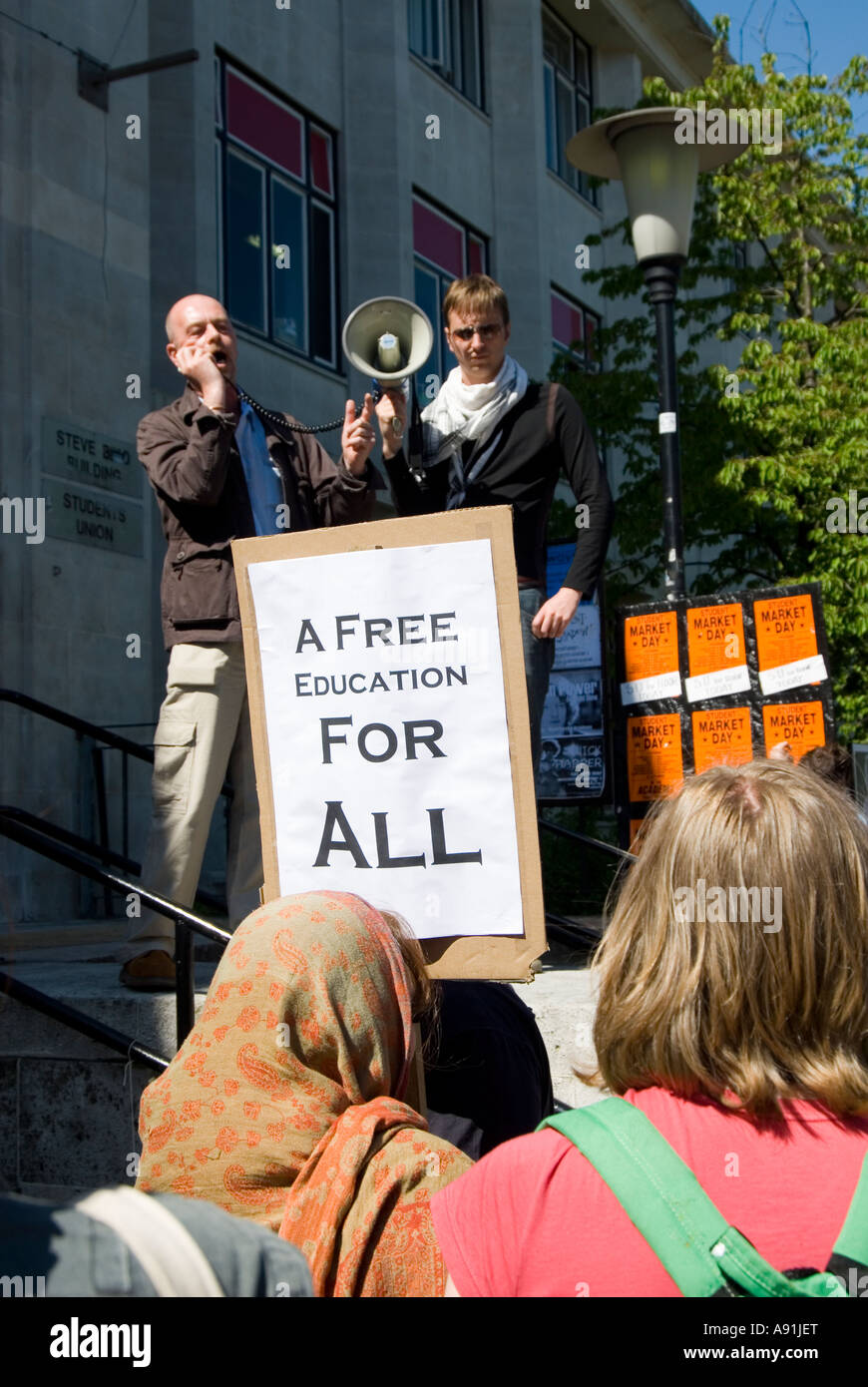Students at Manchester University in Protest Stock Photo - Alamy