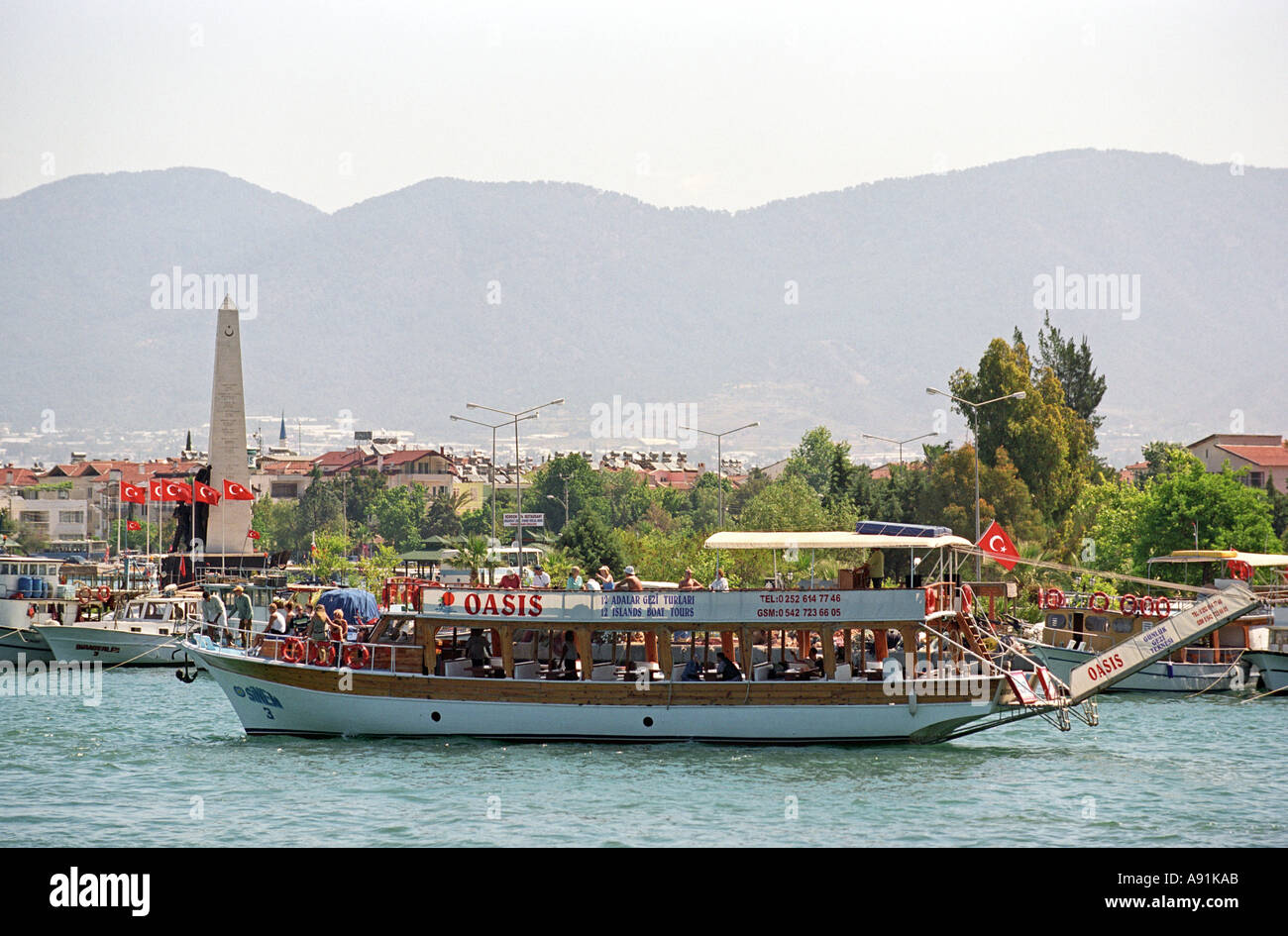 Tourist boats in Turkey Stock Photo - Alamy