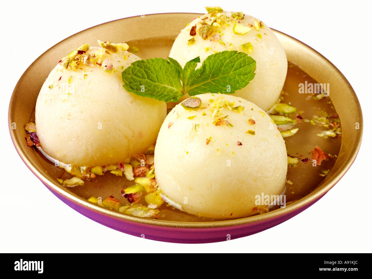 Indian milk dessert Cut Out Stock Images & Pictures - Alamy
