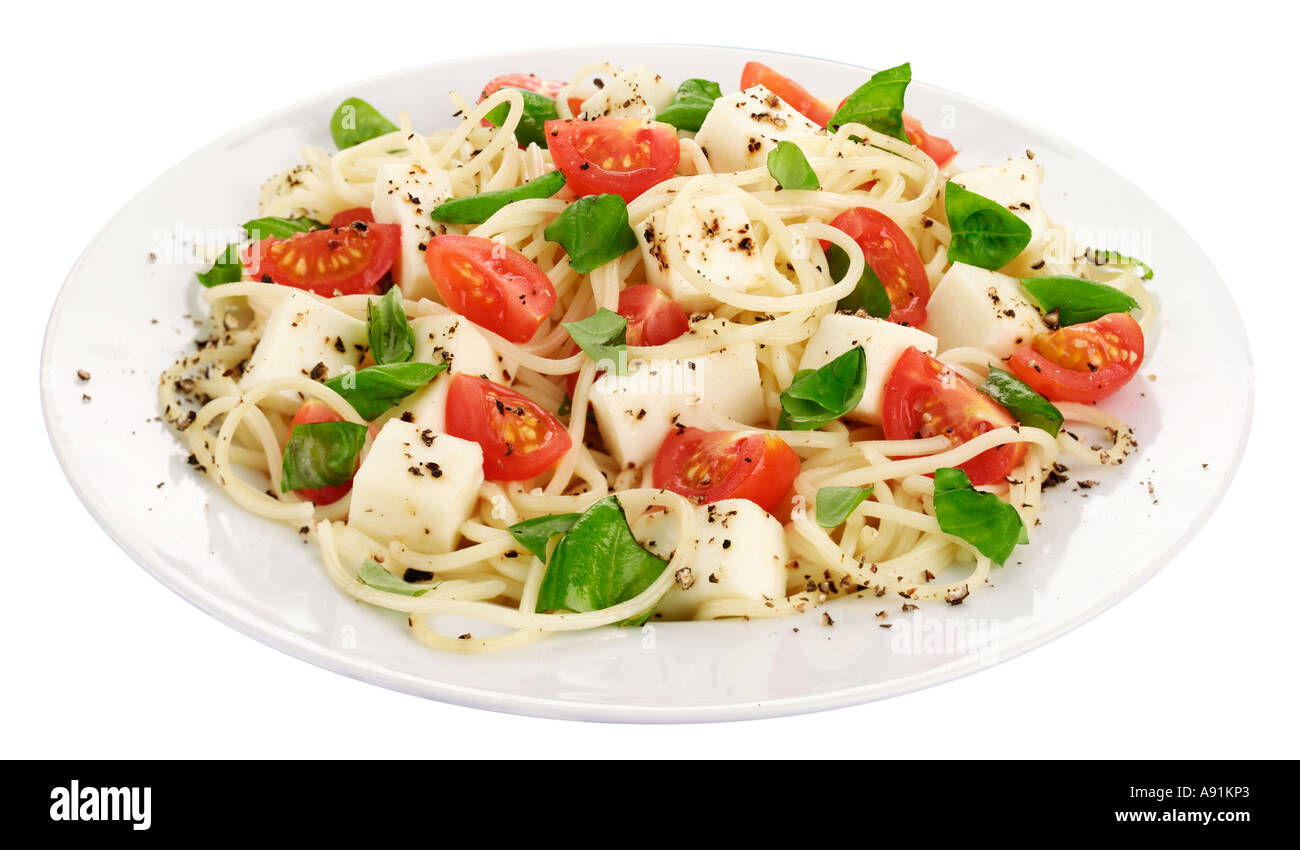 SPAGHETTI CAPRESE CUT OUT Stock Photo - Alamy