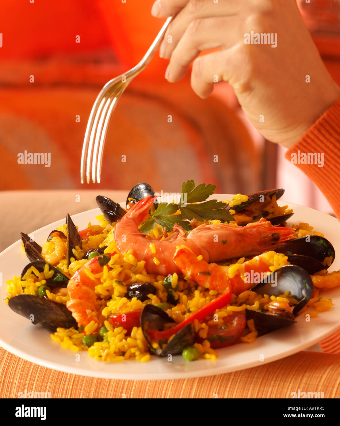 Girl eating mussels hi-res stock photography and images - Alamy