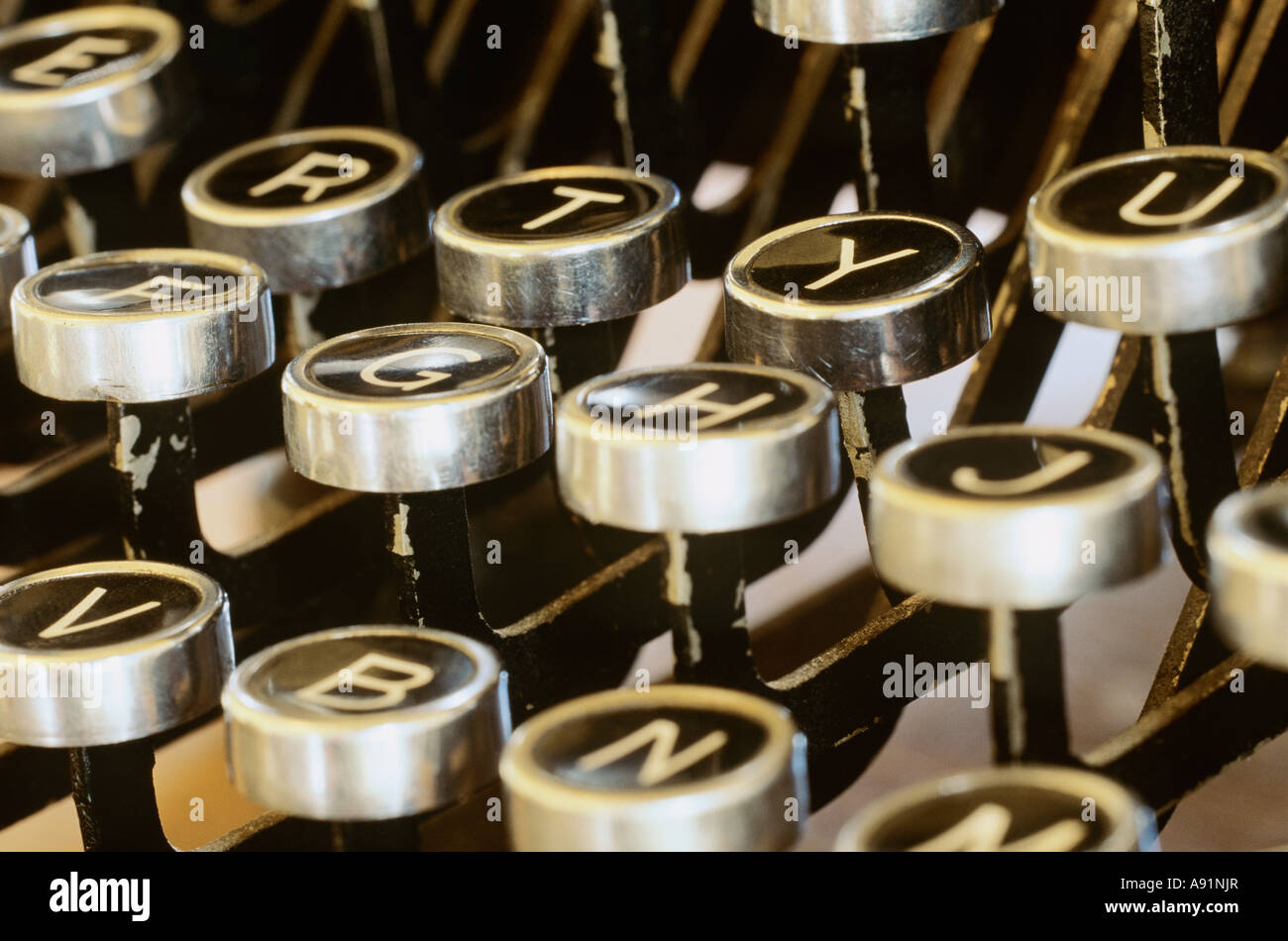 Old Typewriter keys Stock Photo - Alamy