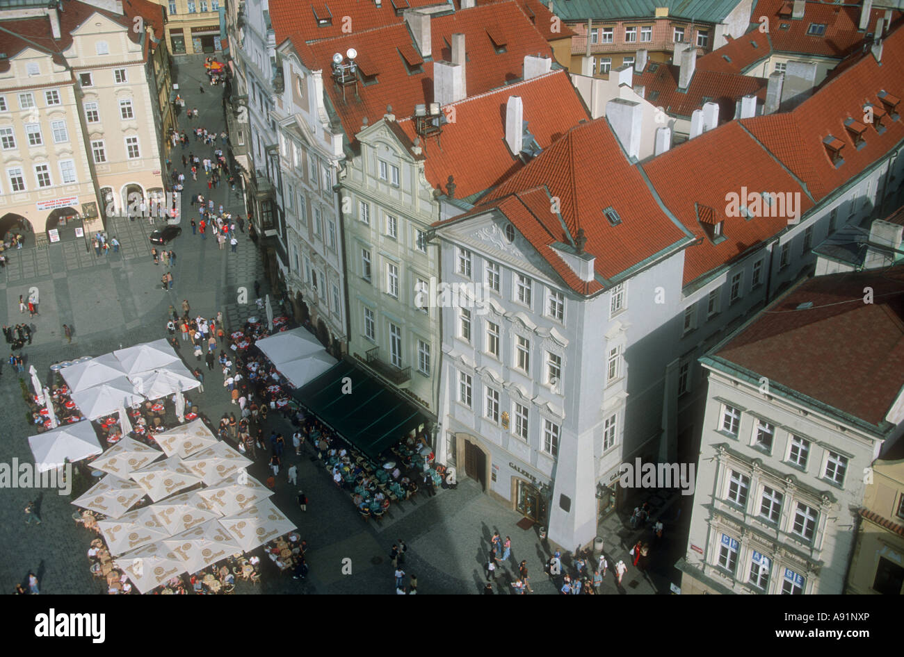 Overview of Old Town Square, Prague, Czech Republic Stock Photo - Alamy