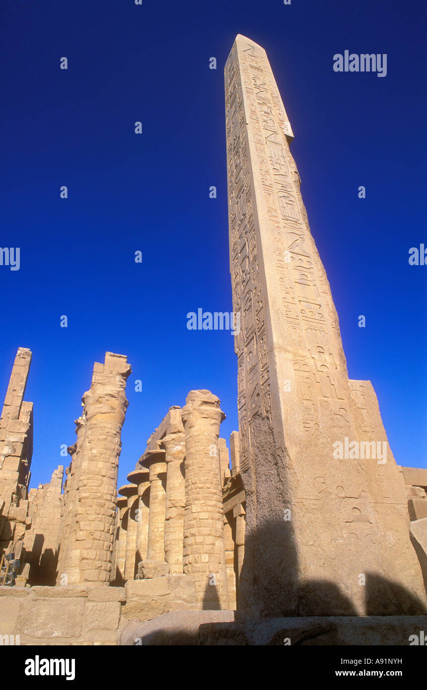 Obelisk Karnak Temple Luxor Egypt Stock Photo - Alamy