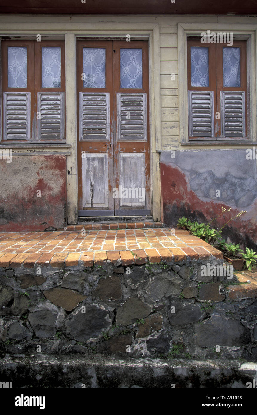 Caribbean, French West Indies, Martinique; Les Trois, Ilets Town ...