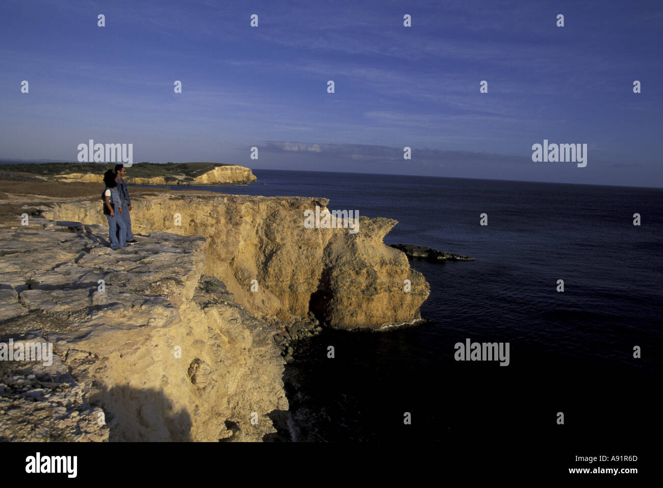 CARIBBEAN, Puerto Rico, Cliffs on the coastline Stock Photo - Alamy