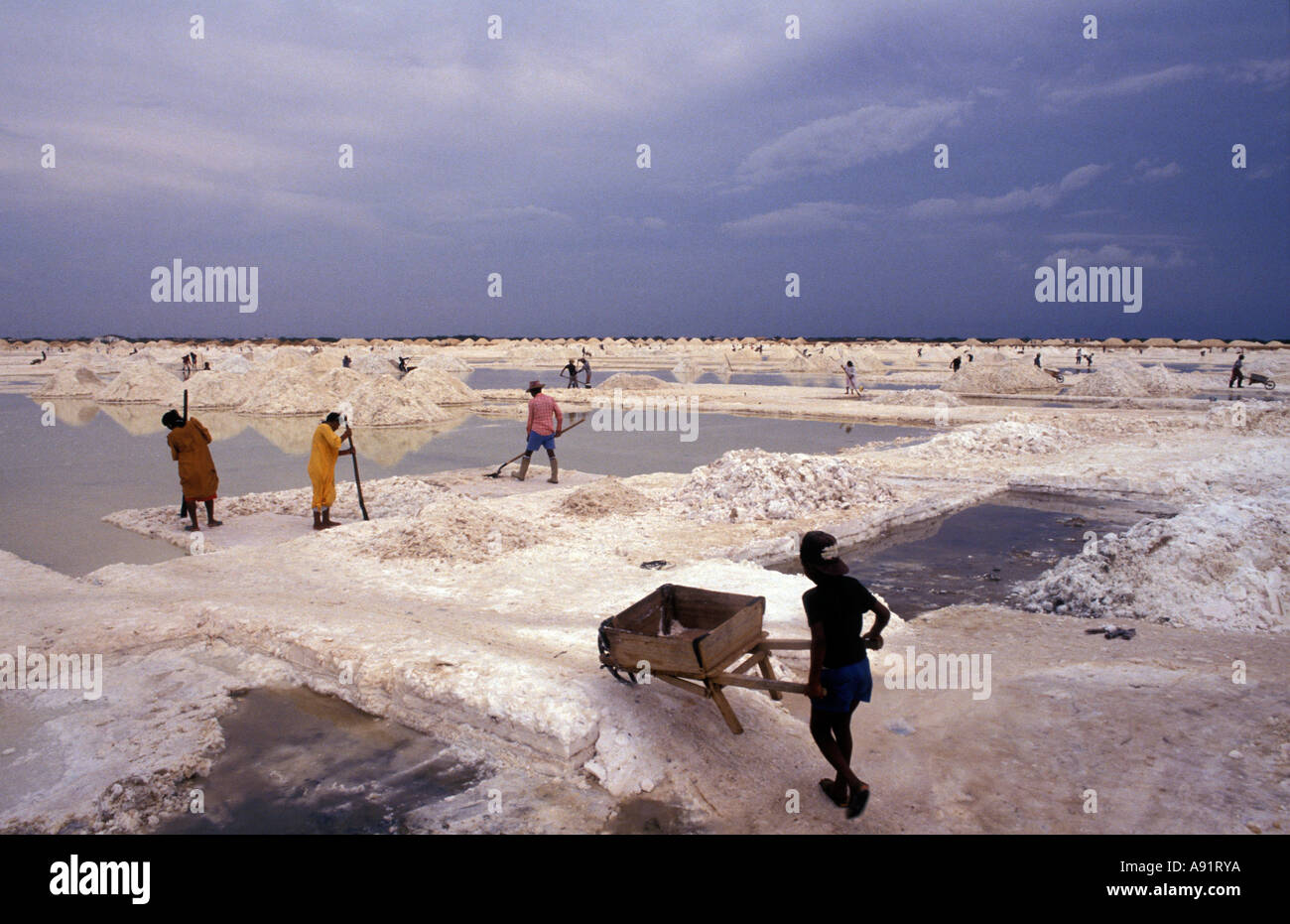COLOMBIA. La Guajira - Salt mines (flats), Manaure Stock Photo - Alamy