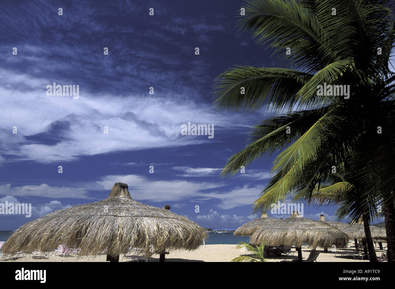 Caribbean, St. Lucia, Rodney Bay. Reduit Beach Stock Photo - Alamy