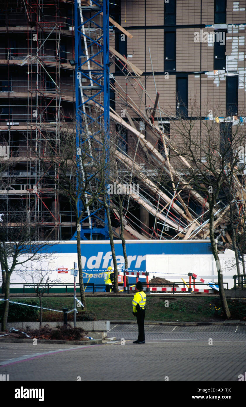 Scaffolding accident on the building site at the new Jurys Inn Hotel in ...