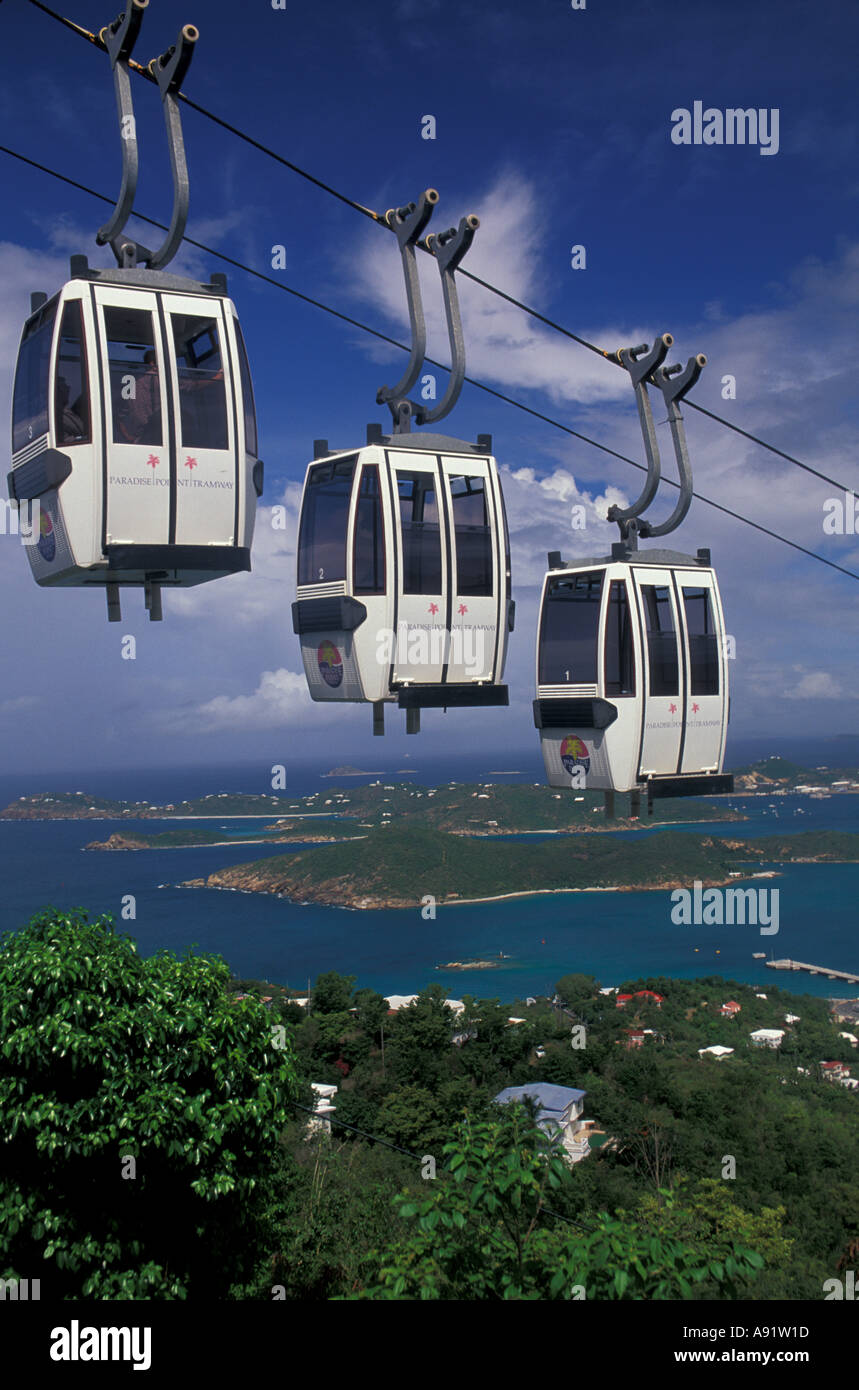 Caribbean, St. Thomas. Paradise Tramway Stock Photo - Alamy