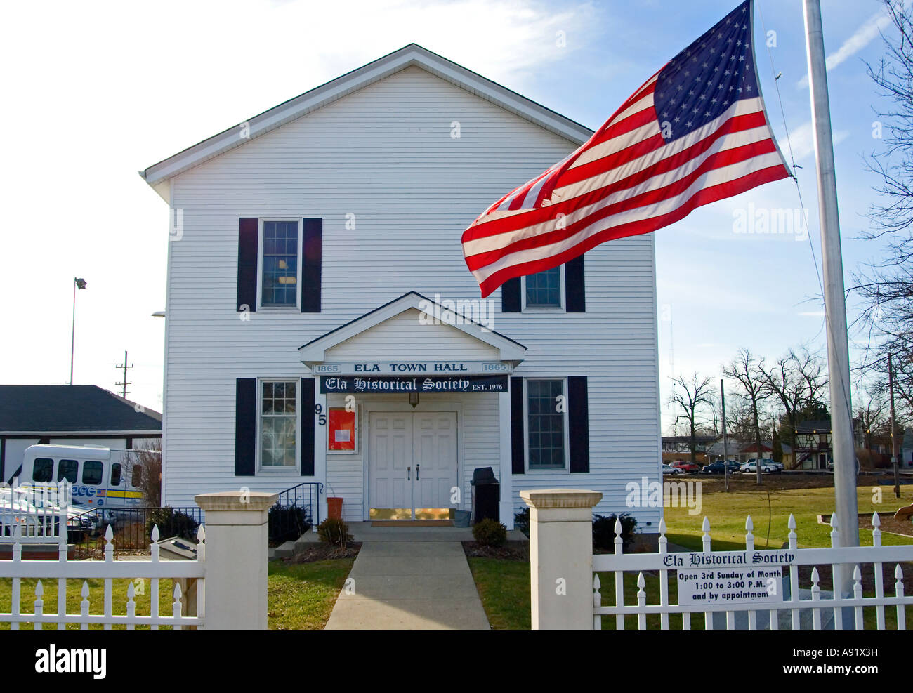 Small Town Hall, USA Stock Photo - Alamy