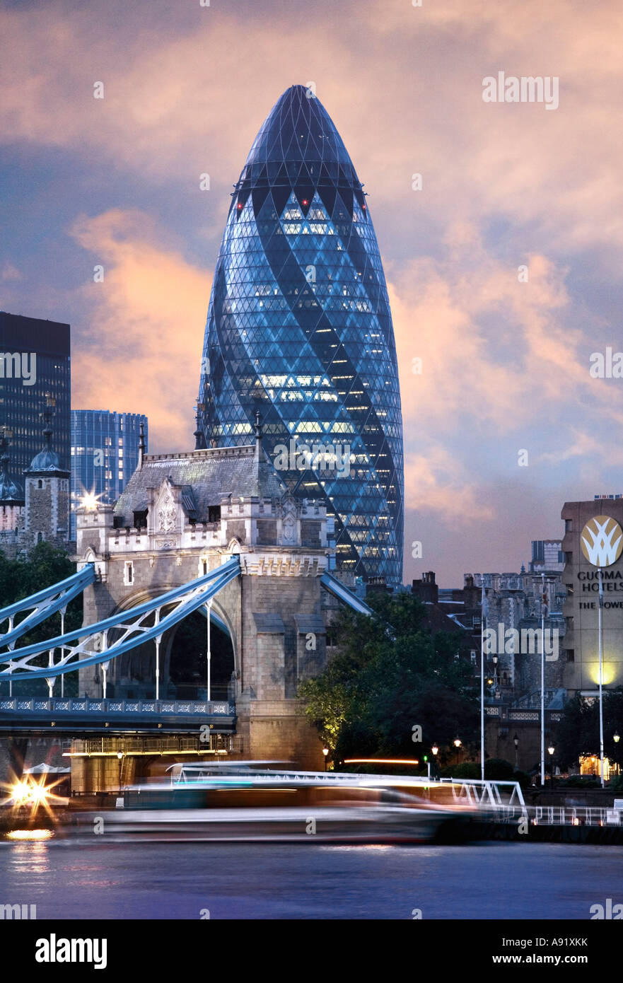 gherkin building london Stock Photo - Alamy
