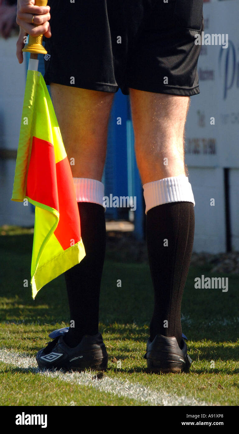 Linesman at a football match, Britain UK Stock Photo - Alamy