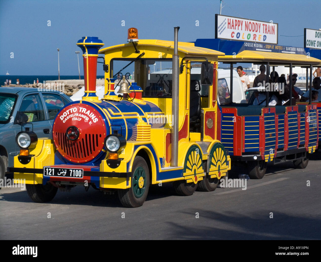 Popular beach ride the Happy Noddy Train running between Sousse and ...