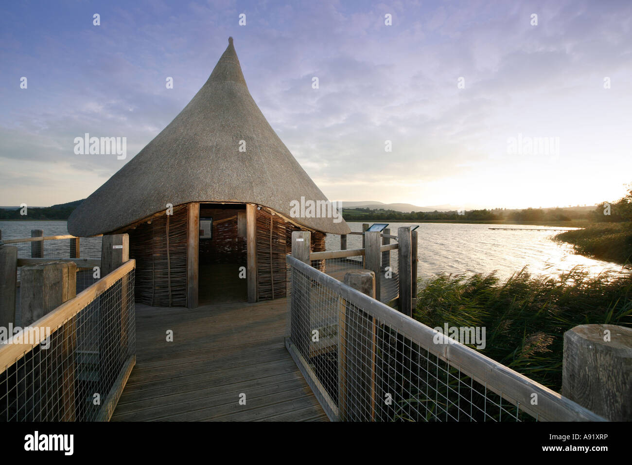 Welsh Crannog Centre Llangorse Lake Stock Photo - Alamy