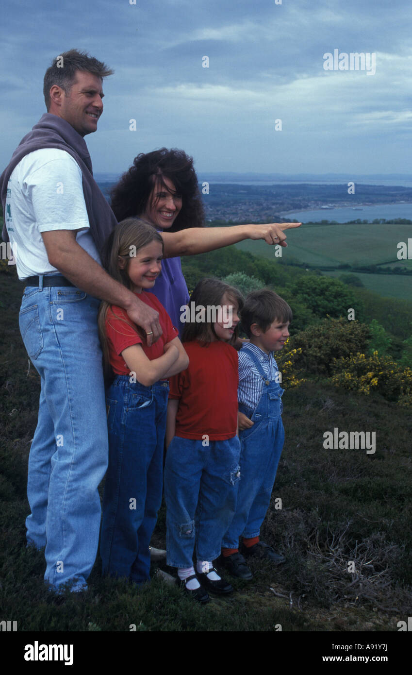 family out on a walk Stock Photo - Alamy