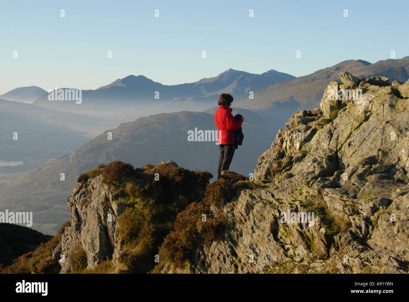 Walker Capel Curig Snowdonia Stock Photo - Alamy