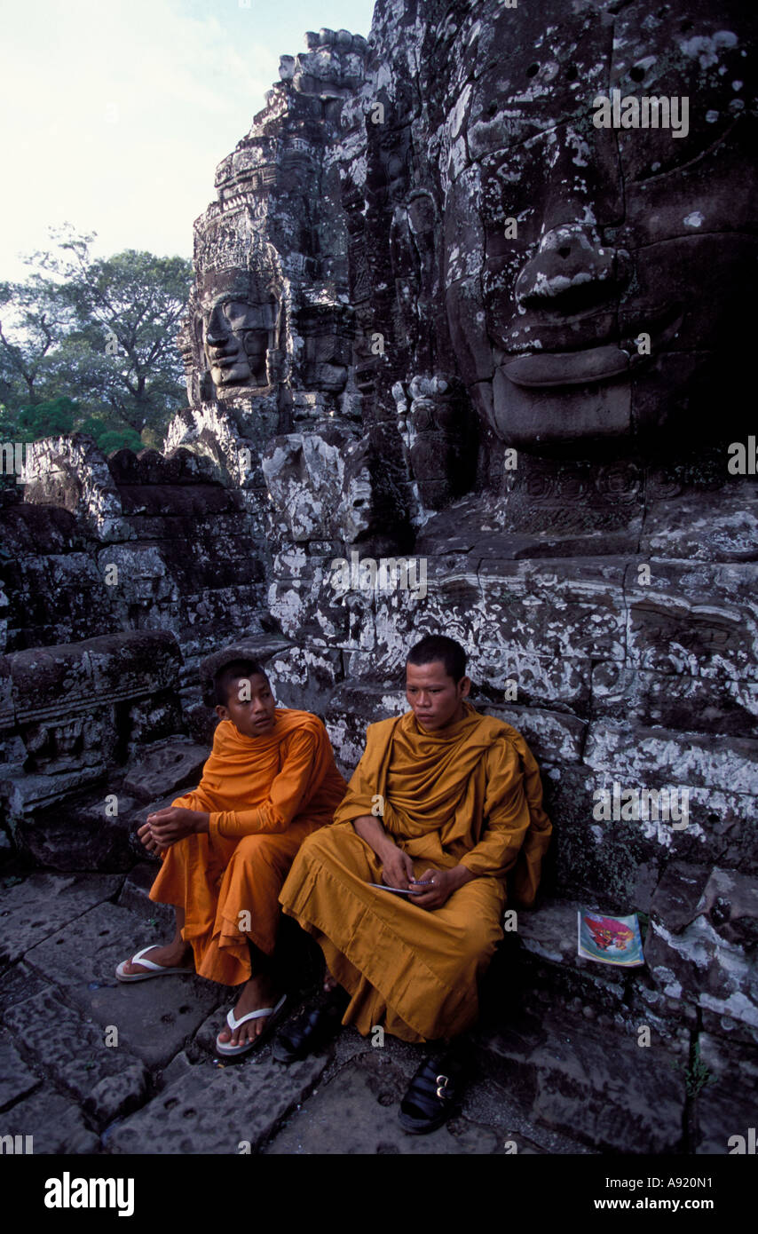 CAMBODIA: Temples of Angkor Wat. Angkor Thom: The Bayon heads of ...
