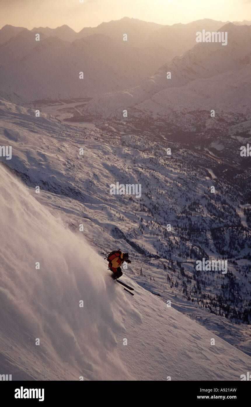 Rob Hess skiing Valdez Alaska Valdez Heli Ski Guides Stock Photo - Alamy