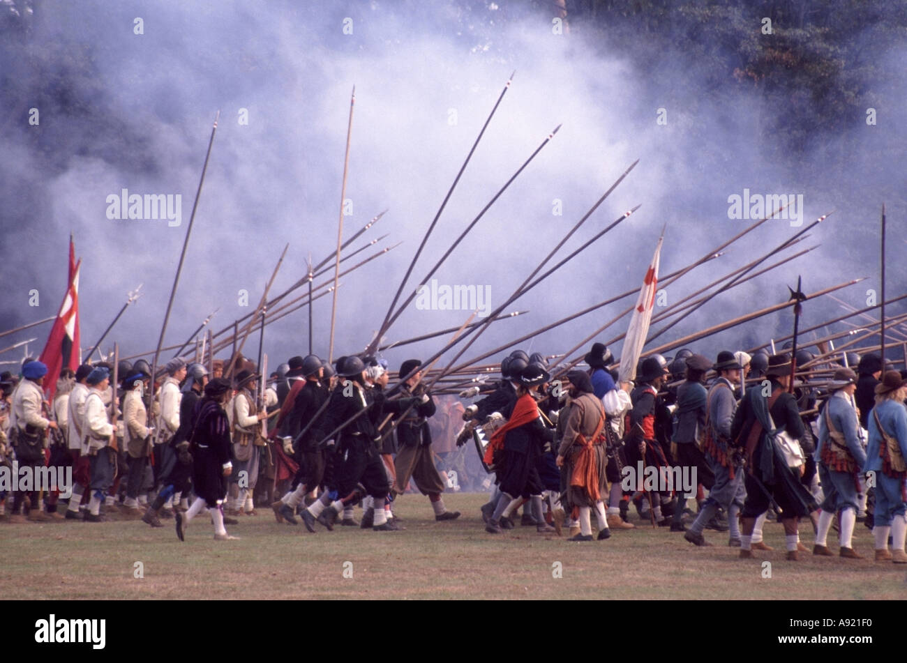 English Civil War preparing for reenactment battle by groups like ...