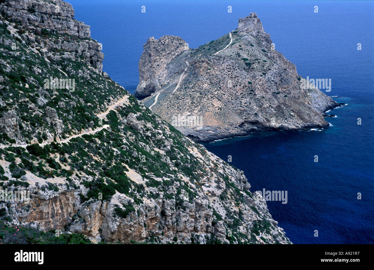 ITALY. Sicily. Egadi Islands. Marettimo. Bourbon prison Stock Photo - Alamy
