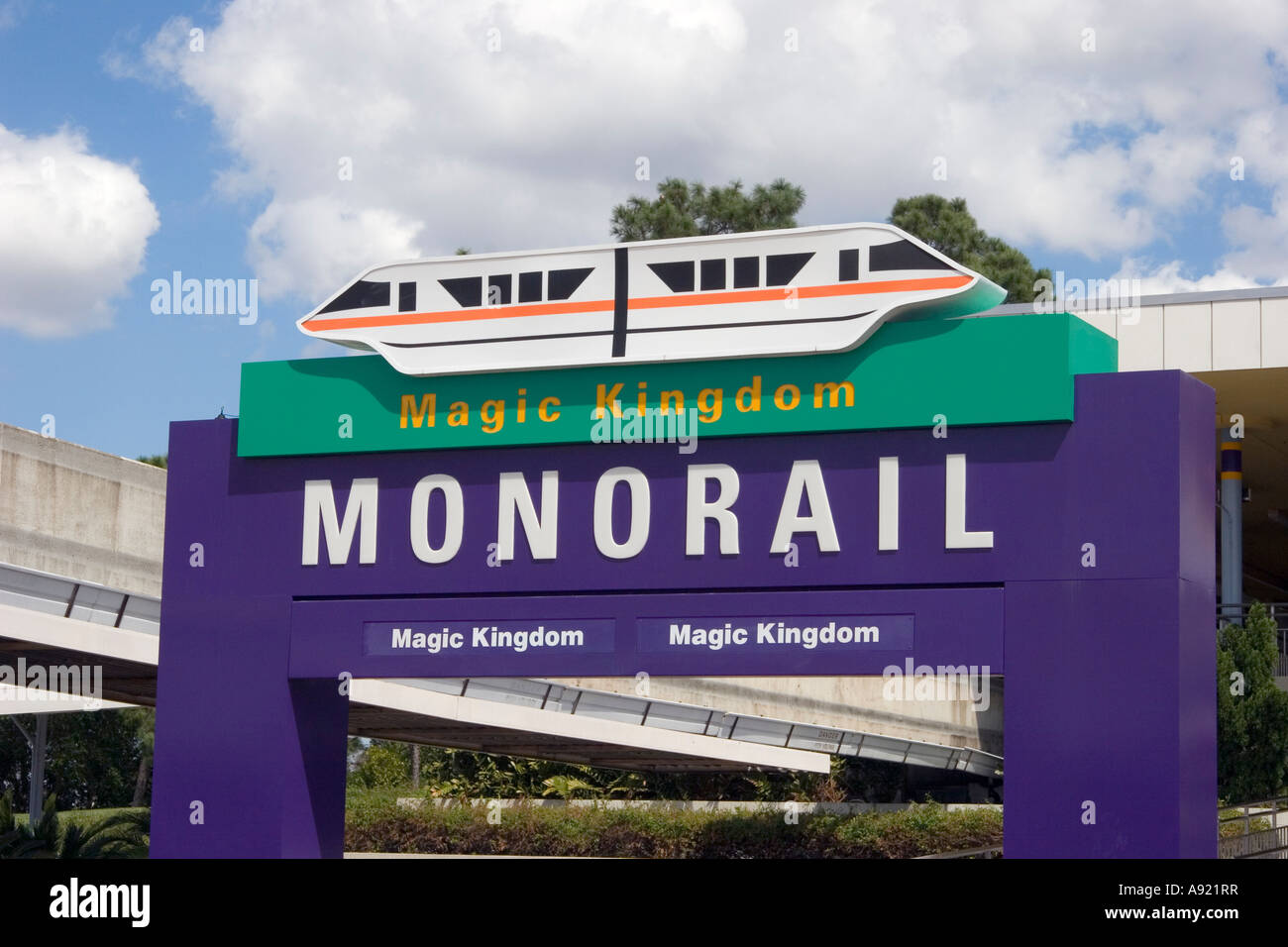 Magic Kingdom Monorail Sign, Orlando, Florida, United States of America ...