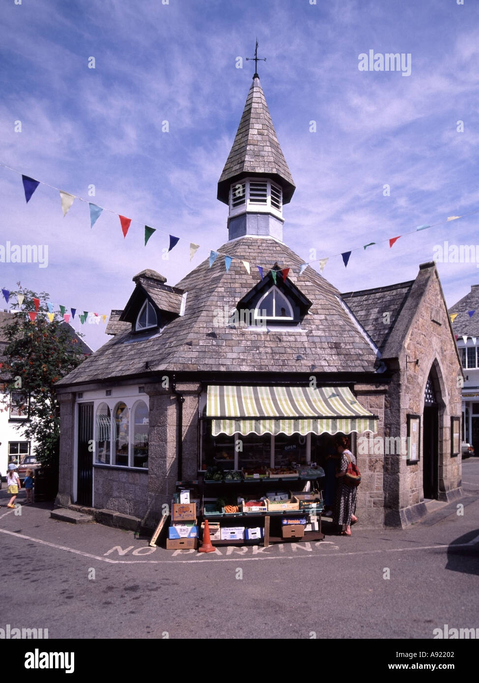Chagford town edge of Dartmoor National Park Victorian Market Hall ...