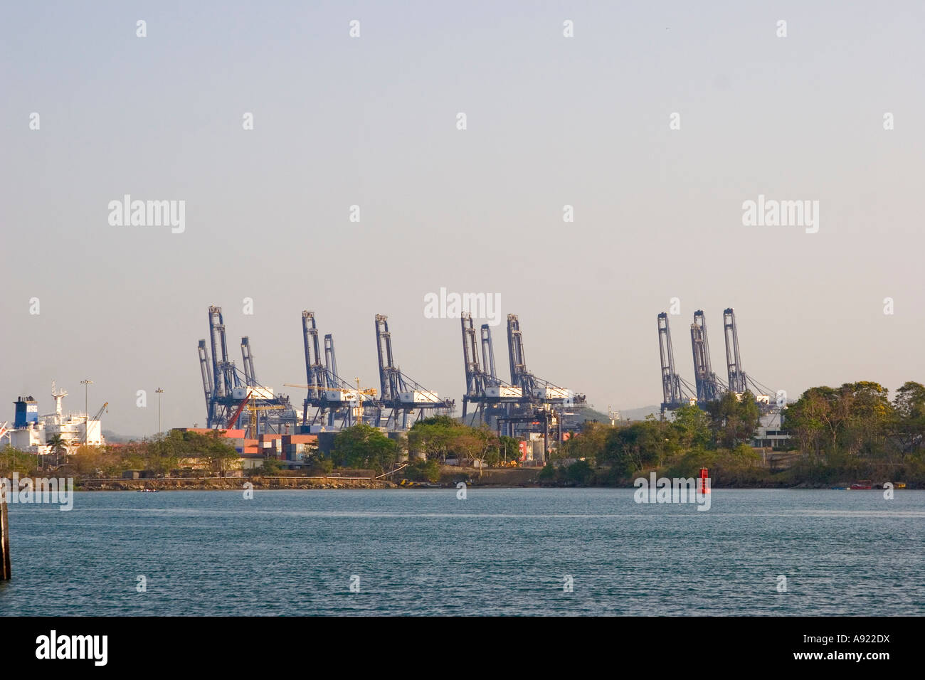 Container port of Balboa, Panama Canal, Panama, Central America Stock ...