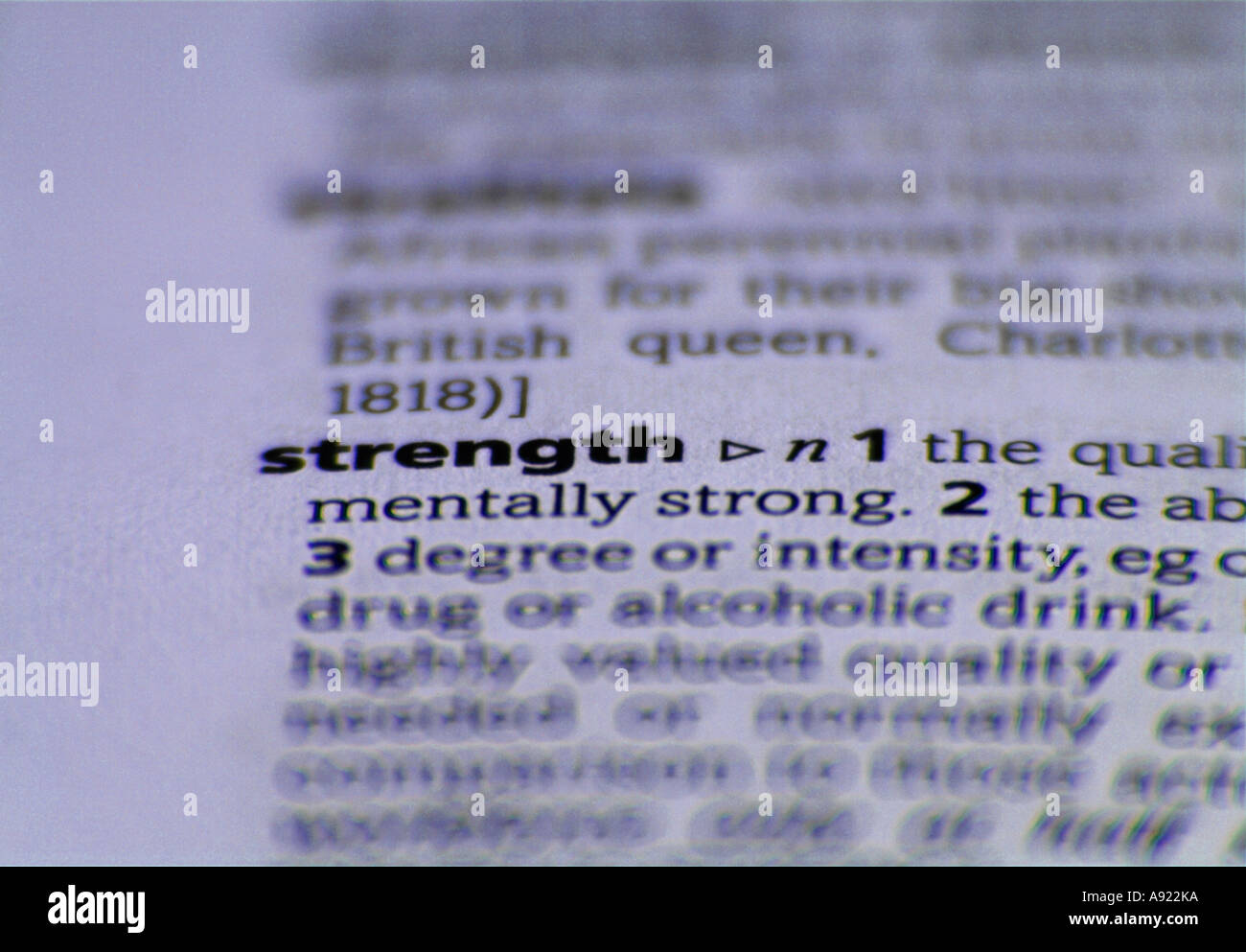 Strength word dictionary hi-res stock photography and images - Alamy