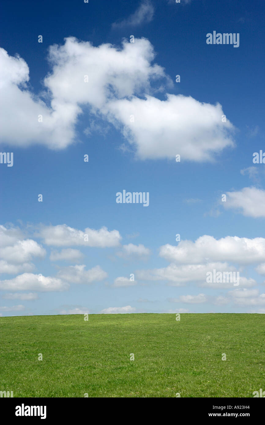 Blue Sky Clouds and Landscape Stock Photo - Alamy